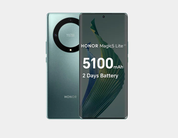 The Honor Magic5 Lite 5G Dual SIM 256GB 8GB Green is the perfect combi ...