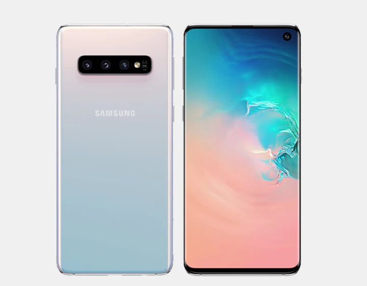 The Samsung Galaxy S10 G973F 128GB 8GB Prism White offers the ideal co ...